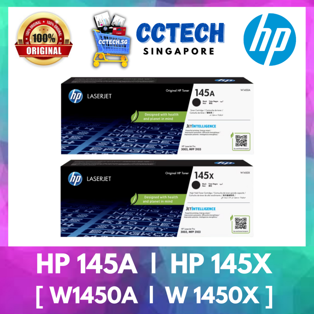 ORIGINAL HP 145A / HP 145X Black Toner Cartridge [ W1450A / W1450X ...