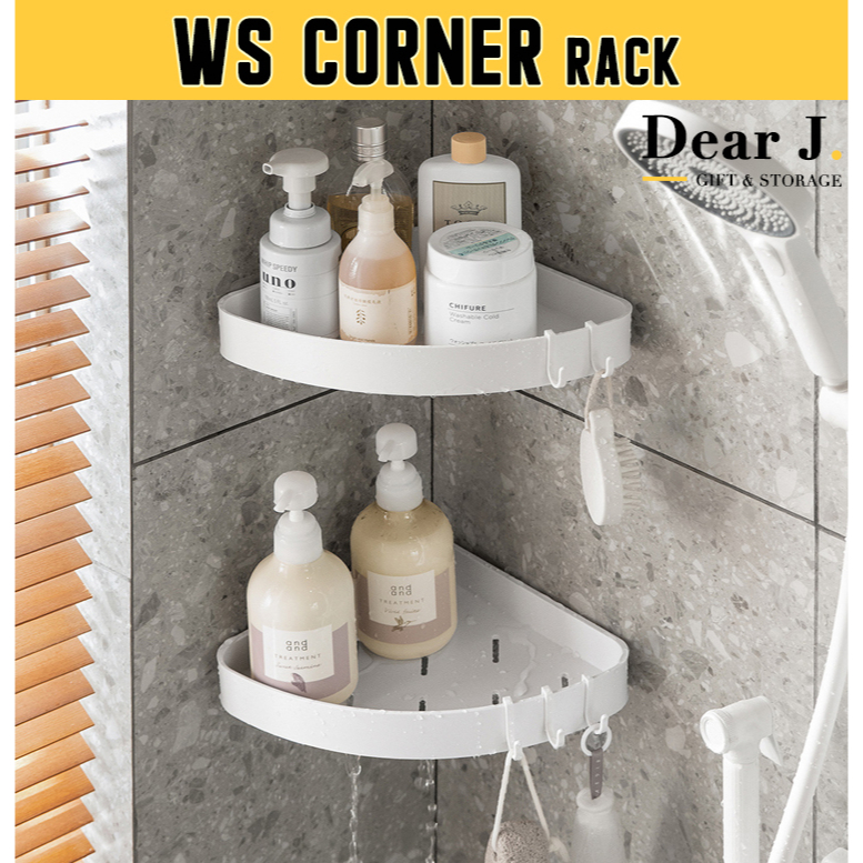 WS Corner Rack / bathroom rack (Dear J) | Shopee Singapore