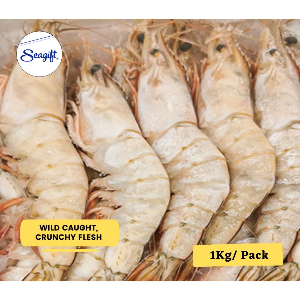 Wild Caught Frozen Frozen White Prawn (ANG KA) Red Leg size 16/20 海捕紅脚虾 ...