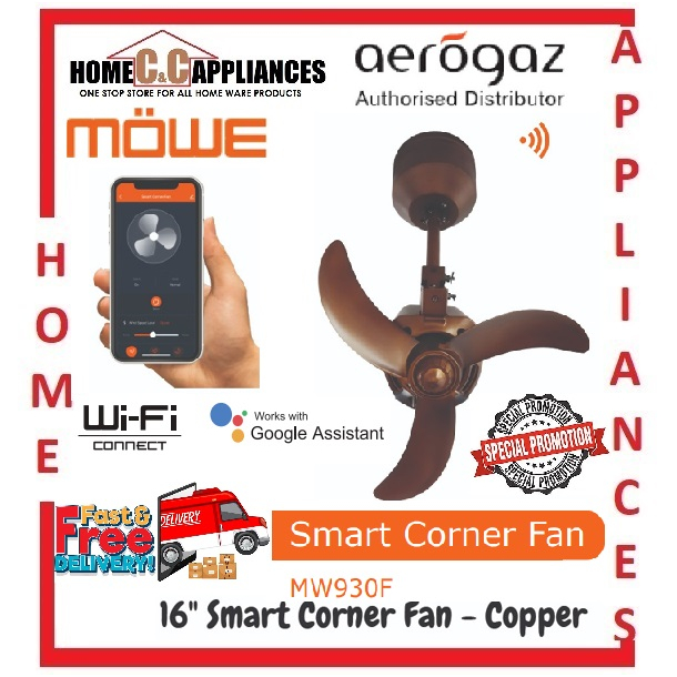 MOWE MW930F SMART CEILING FAN ( COPPER ) | Shopee Singapore