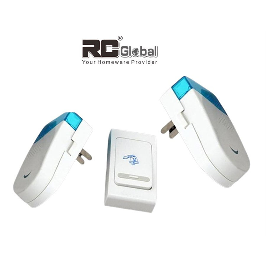 RC-Global Wireless Chime Doorbell & Wireless Remote Control 36 Tune Songs Smart Door Bell ...