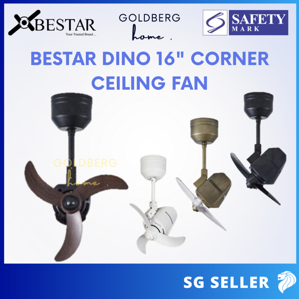 Bestar Dino 16" Corner Ceiling Fan DC Motor | Goldberg Home | Shopee ...