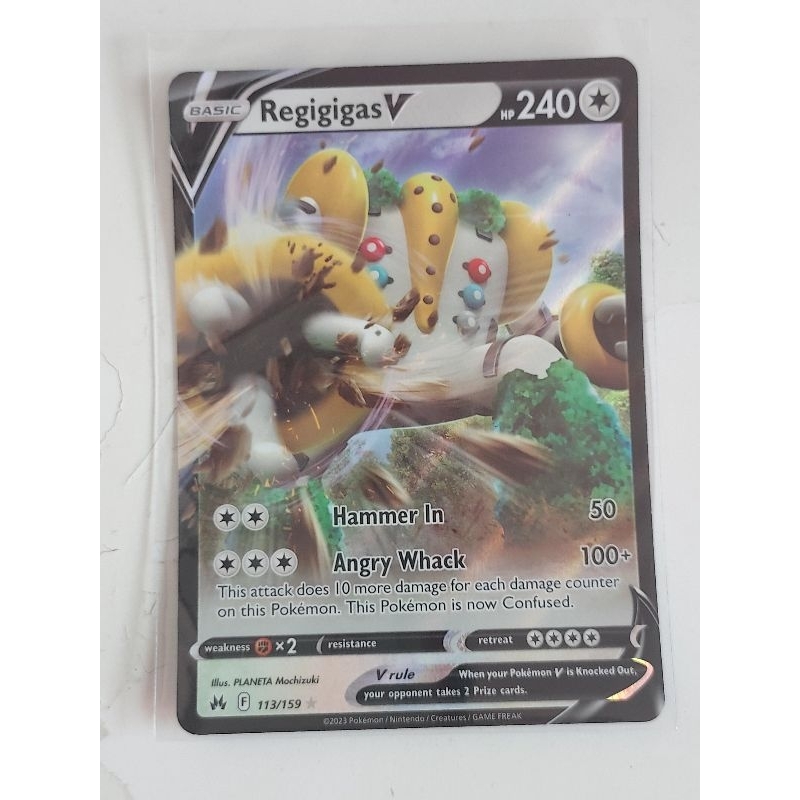 Pokemon regigigas v crown zenith card | Shopee Singapore