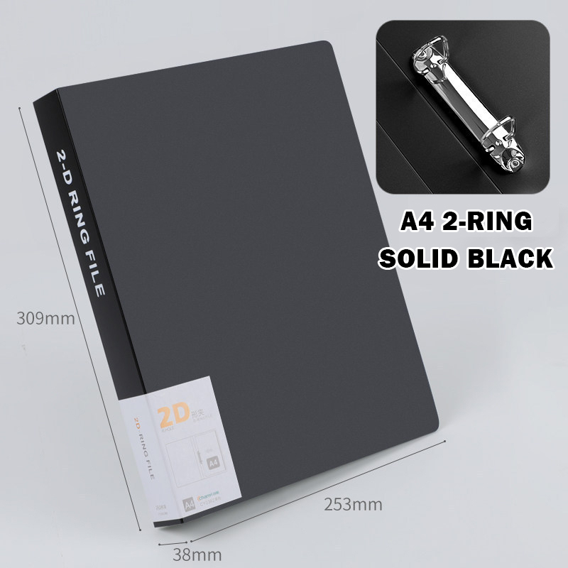 [2/4 Ring] A4 Clear Transparent Ring File Display Notebook Pocket ...