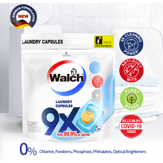Walch Anti-bacterial Laundry Capsules 60 Pods | Shopee Singapore