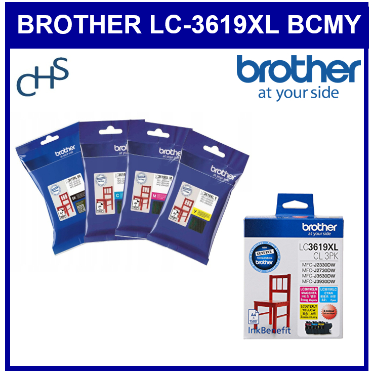 [ORIGINAL] Brother LC3619XL LC 3619XL 3619 Ink Cartridg Black Cyan ...