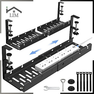 Extendable Under Desk Cable Management Tray,Retractable Cord Organizer ...