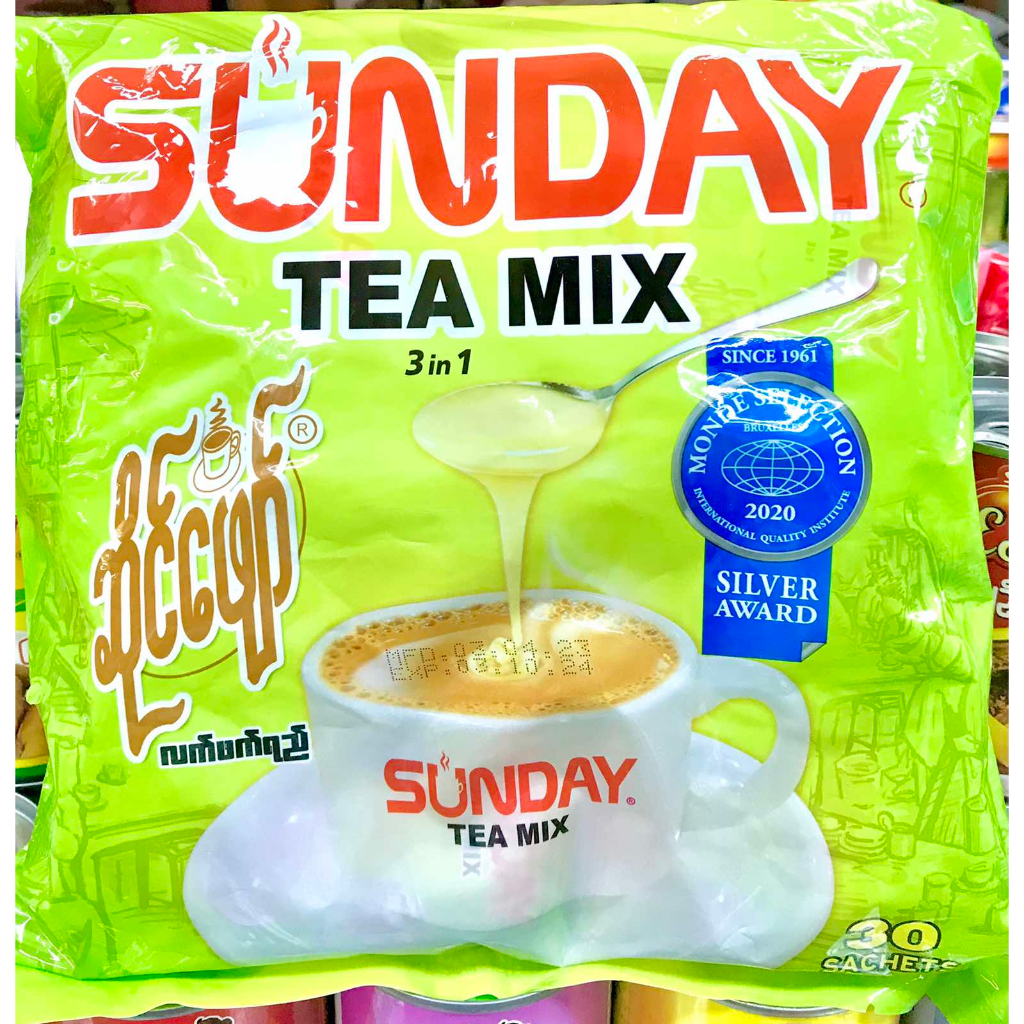 Sunday Tea Mix 3 in 1 Saing Phyaw(25g x 30 sachets per packet) | Shopee ...