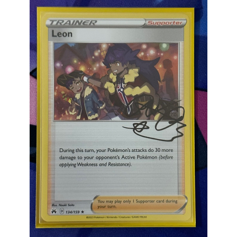 Pokémon Crown Zenith Trainer - Leon (Holo) | Shopee Singapore