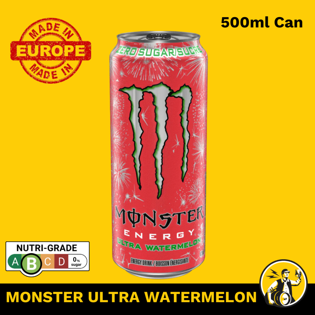Monster Energy Ultra Watermelon 500ml (Full sized can, From EUROPE ...