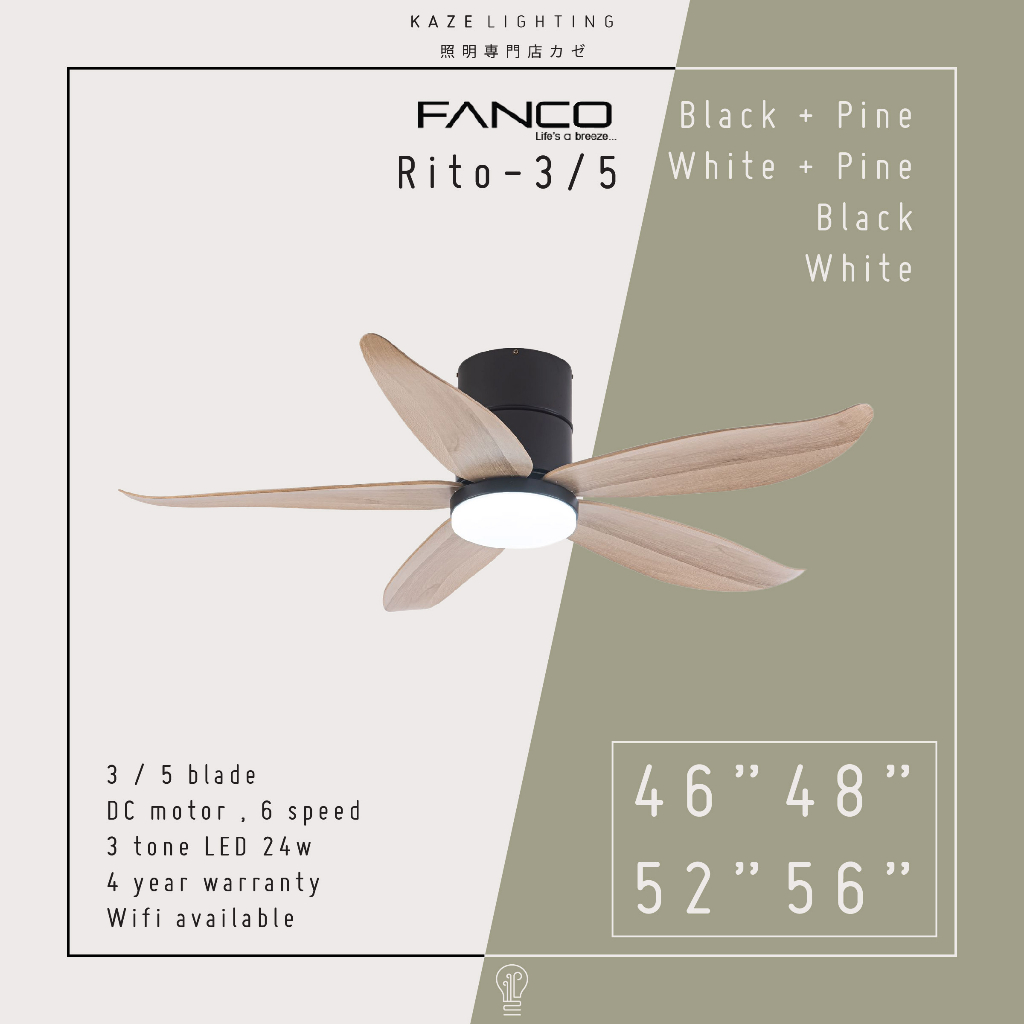 [INSTALLATION] - FANCO RITO - 3 / RITO - 5 46, 48, 52 & 54Inch DC Motor ...