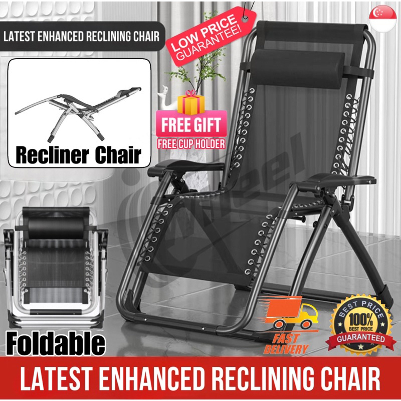 INSTOCK - Foldable Reclining Chair Enhanced Quality Improved Version ...