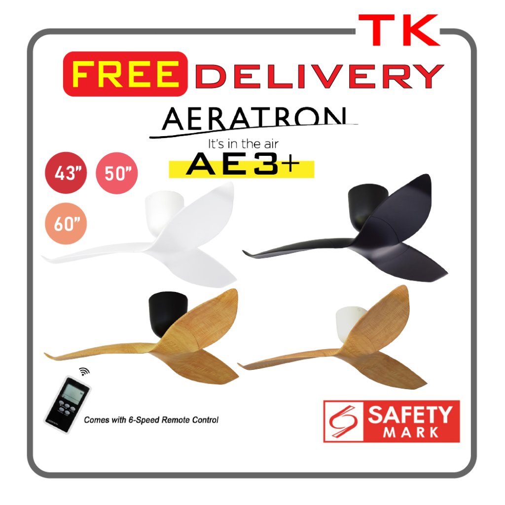 Ceiling Fans Aeratron Ae3 43 50 60 Dc Shopee Singapore