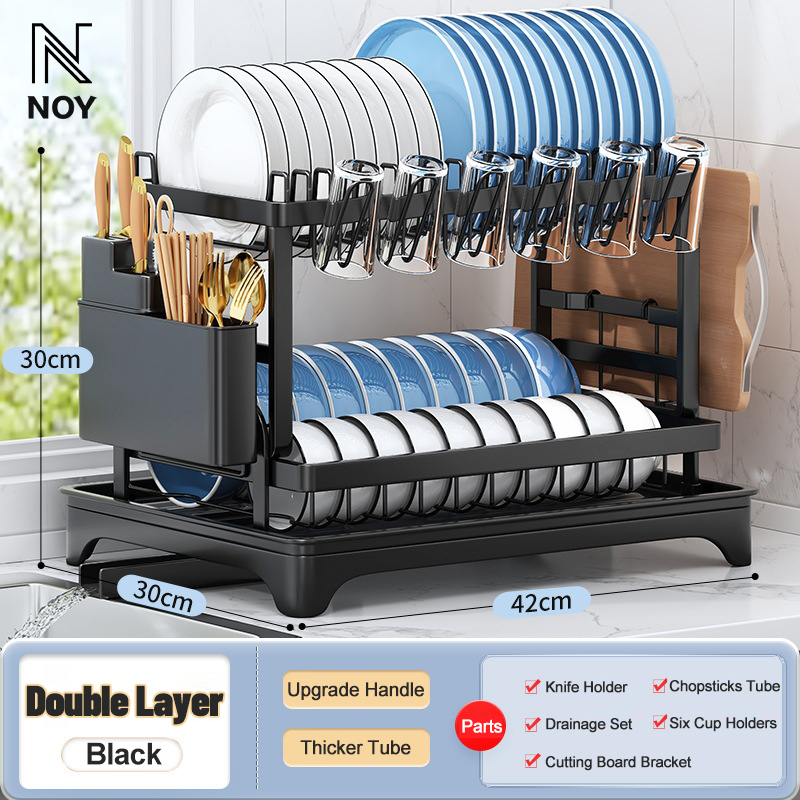 [SG STOCK] Kitchen Drying Dish rack Drain Rack Dish Drying Rack with ...