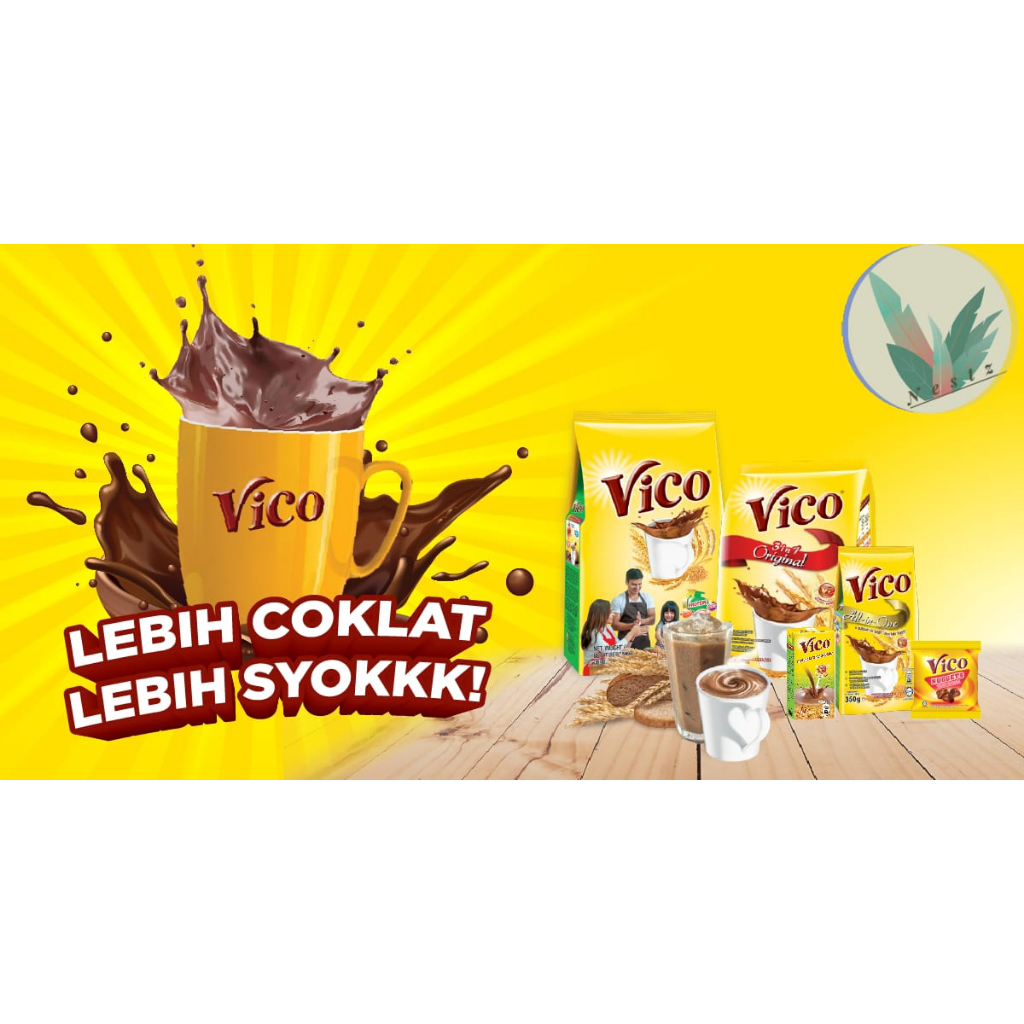 Vico 3 in 1 Original Delicious Chocolate Malt Drink//Less Sweet ...