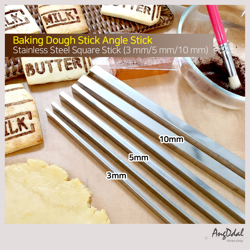 Korean-Made Stainless Steel Dough Stick / Baking Angle Stick - Baking ...
