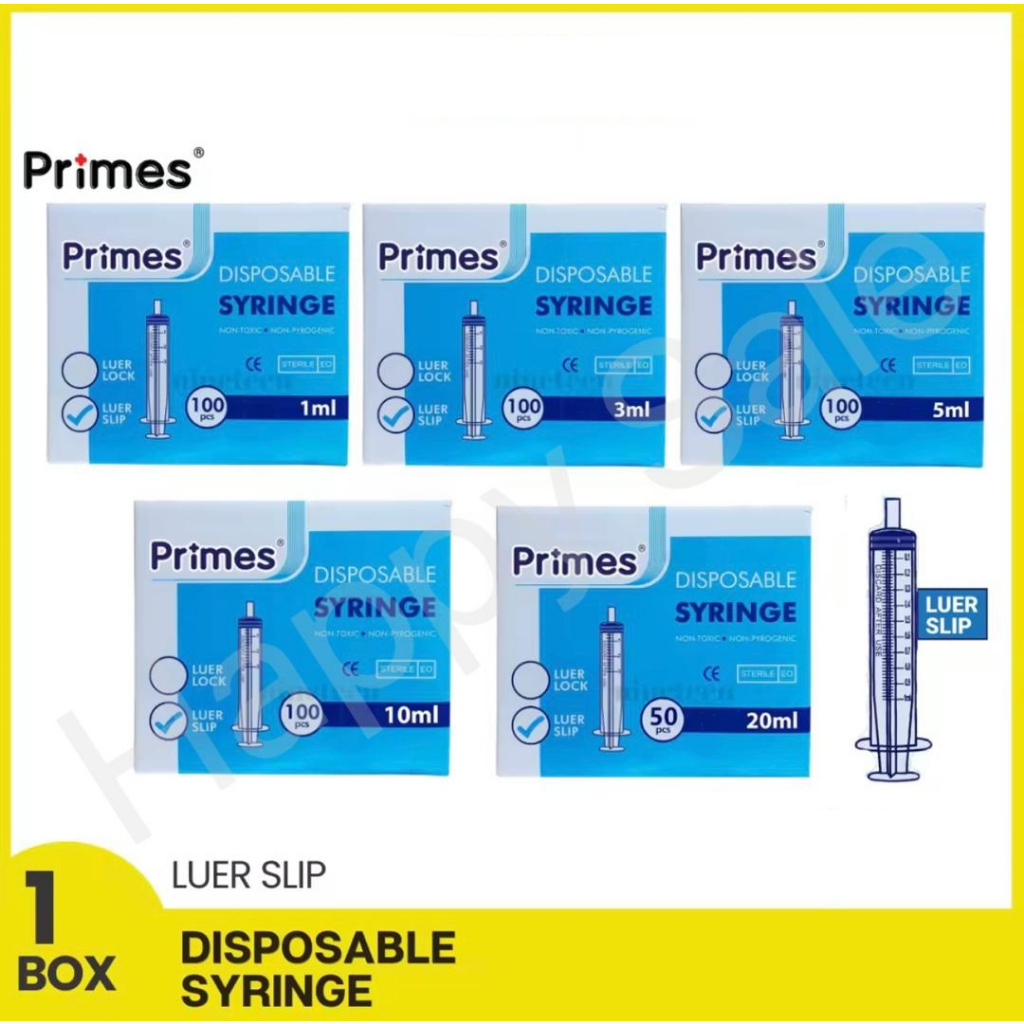Aros / Primes Disposable Syringe 1ml 3ml 5ml 10ml 20ml, Sterile, Single Use Luer Tip Luer Slip ...