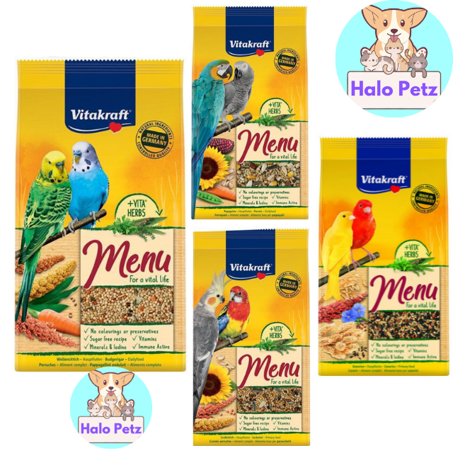 Vitakraft Menu Bird Food (1KG) For Budgerigar Budgie, Lovebird ...