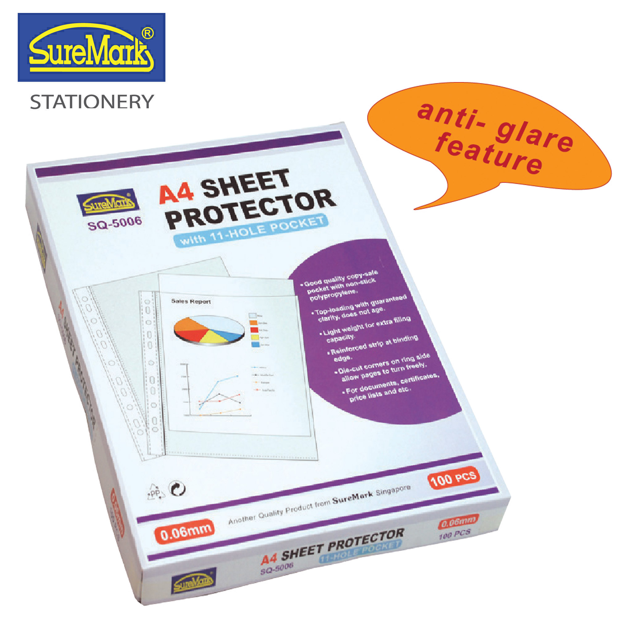 SureMark A4 Sheet Protector (100pcs per box) | Shopee Singapore