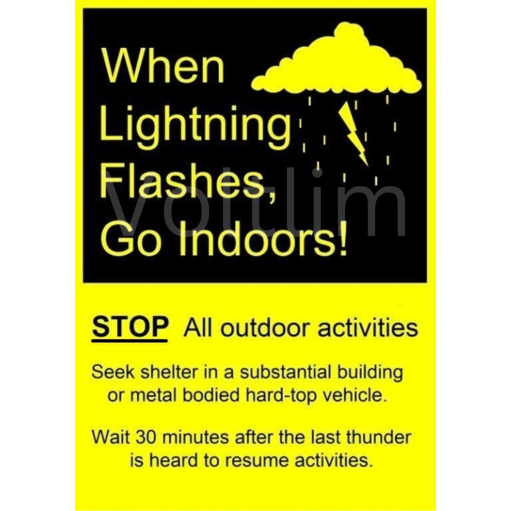 SS 555 Lightning Protection System (LPS) Warning Sign Aluminum 1.2mm Thick A4 297mm x 210mm ...