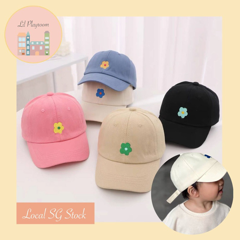 (SG Instock) Flower Toddler Baseball Cap (18M - 6 Years) | Shopee Singapore