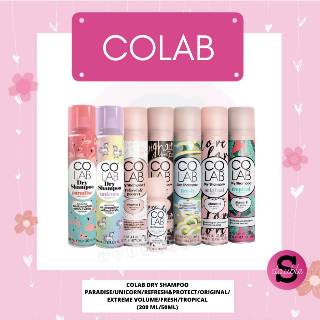 COLAB Dry Shampoo, 50ml/200ml | Shopee Singapore