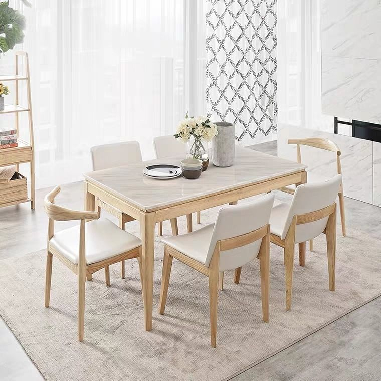 MARON Scandinavian Marble Dining Table | Shopee Singapore