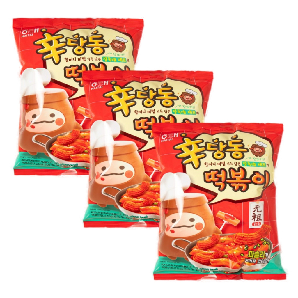 [Bundle of 3] Haitai Sindangdong Spicy & Sour Tteobokki Snack 110g*3ea Korean Food Sarangmart ...