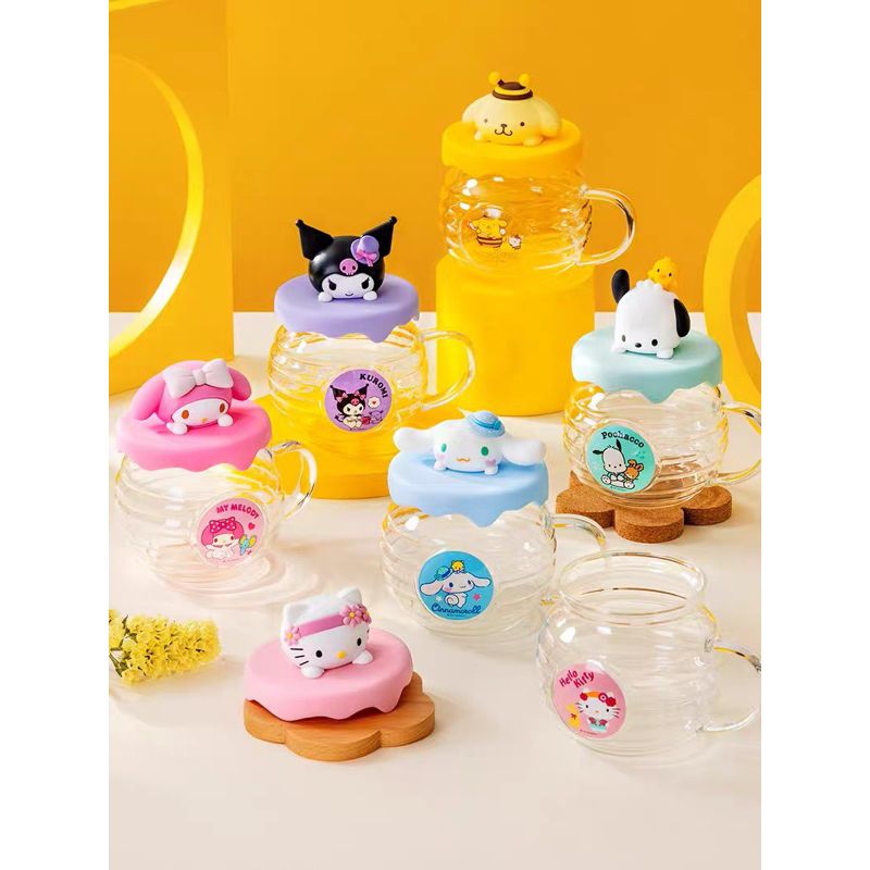 INSTOCK Sanrio Characters Kuromi Hello Kitty Cinnamoroll Drinking Glass ...