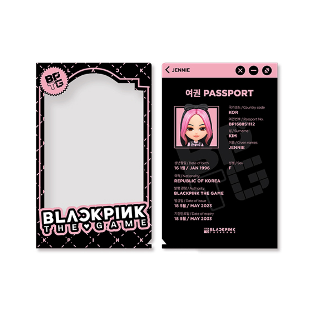JENNIE THE GAME OFFICIAL MINI L-HOLDER PASSPORT PHOTOCARD FILE ...