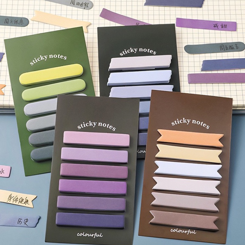 Index Sticker 6 Colors post-it note Cut Student stationery memo pad ...