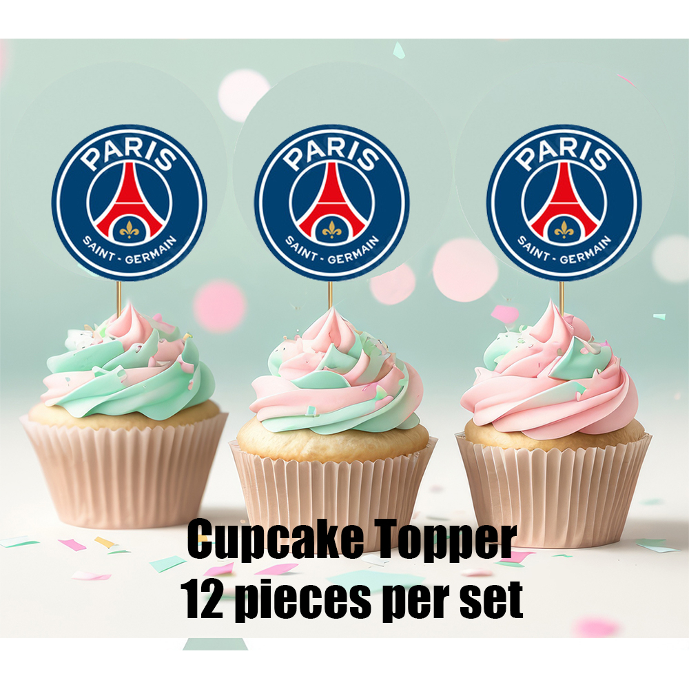 Cupcake Topper PSG Paris Saint Germain Football Club French FC League ...