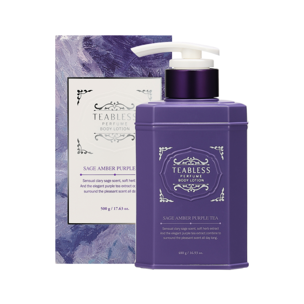 TEABLESS Perfume Body Lotion Sage Amber Purple Tea Elegant & Sensual Scents 480ml | Shopee Singapore