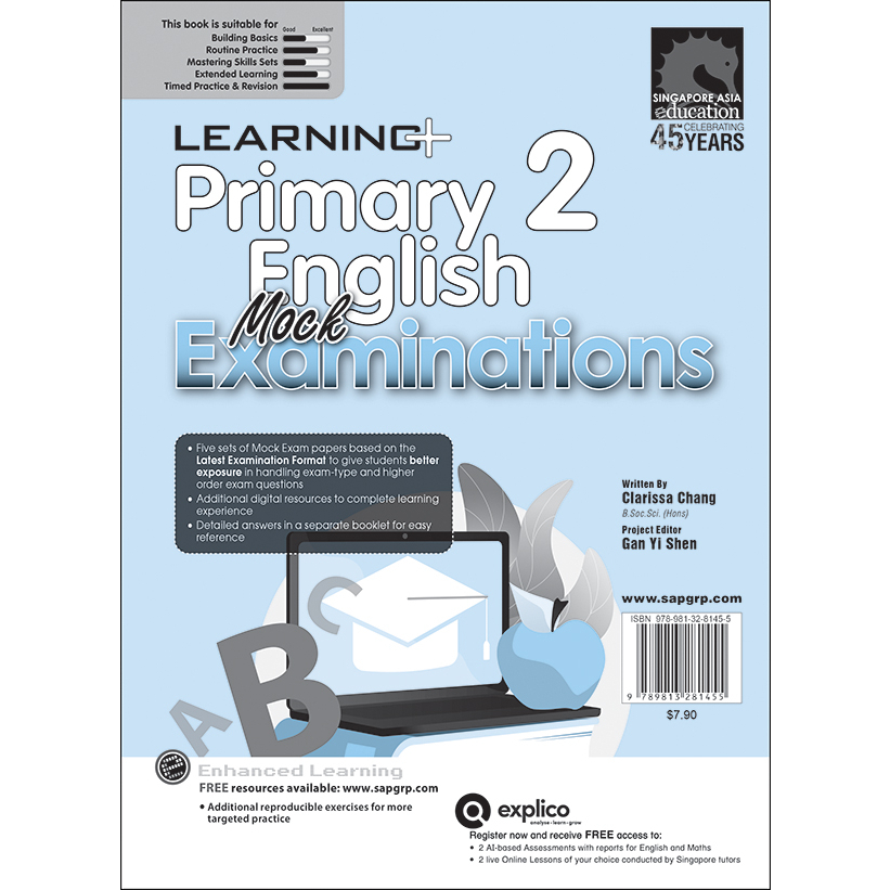 Learning+ Primary Levels English Mock Examinations Book 1 - 6 ...