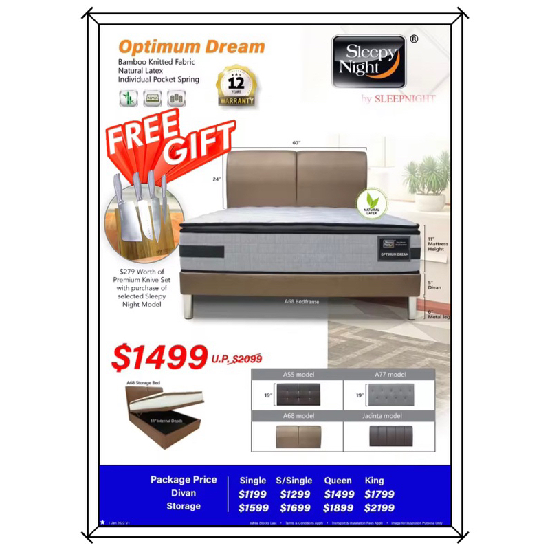 New SleepyNight Optimum PVC Storage Bedframe (Free Delivery and ...