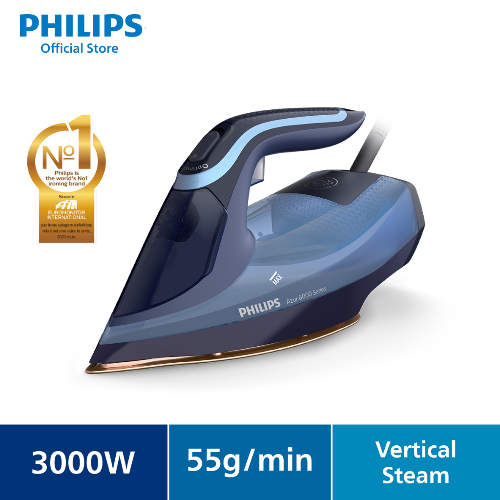 PHILIPS Azur Steam Iron 8000 series with OptimalTEMP technology ...