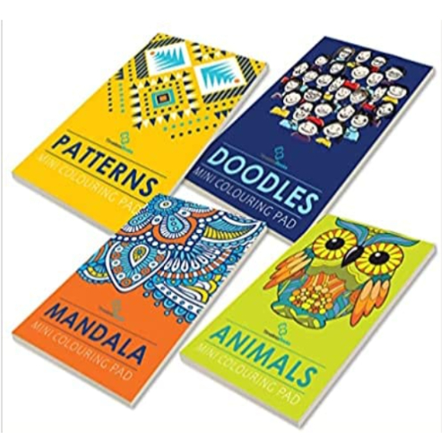 Mini Adult Colouring Pad - Patterns/Animals (Pegasus) | Shopee Singapore