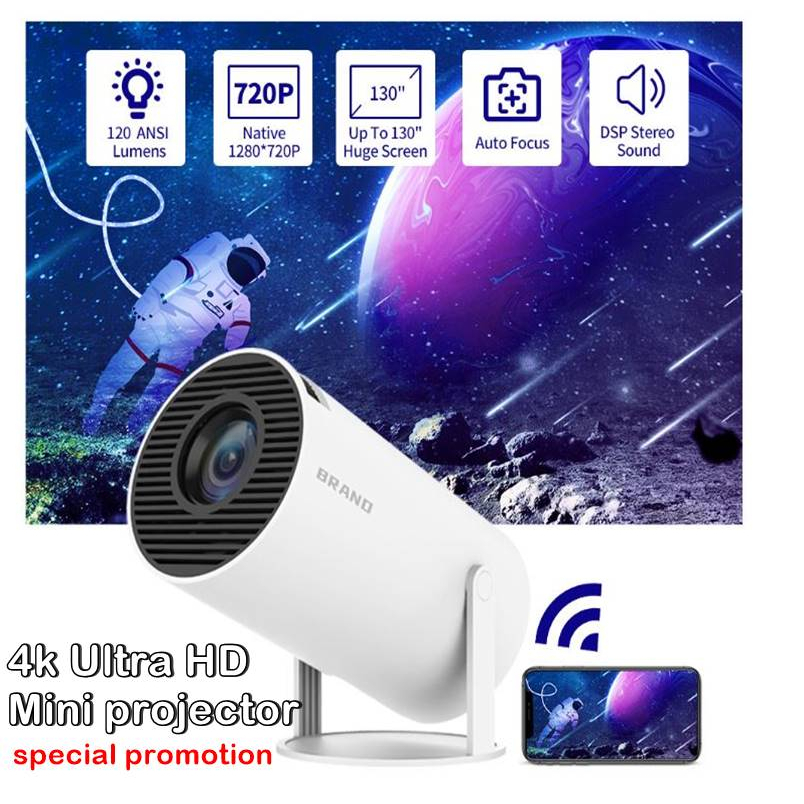 Mini projector 4k Ultra HD Android 11.0 LCD 8500 lumens 1080P Wifi 5G ...