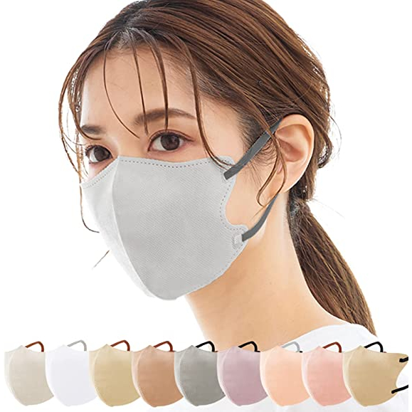 CICIBELLA 20 pcs 3D Bi-Color Disposable Face Masks, Summer Lightweight ...