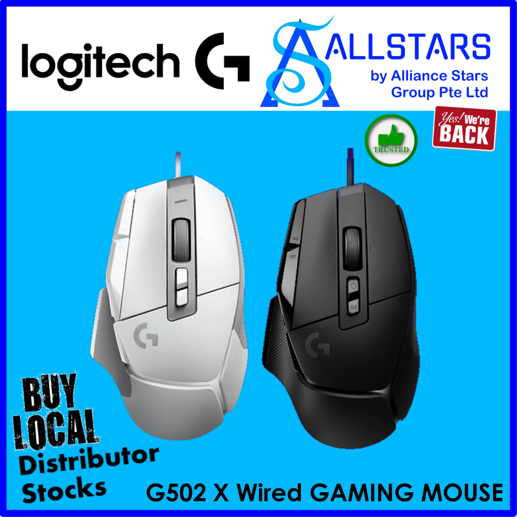 Logitech G502 X Wired Gaming Mouse (Choice of Black, White) (Warranty ...