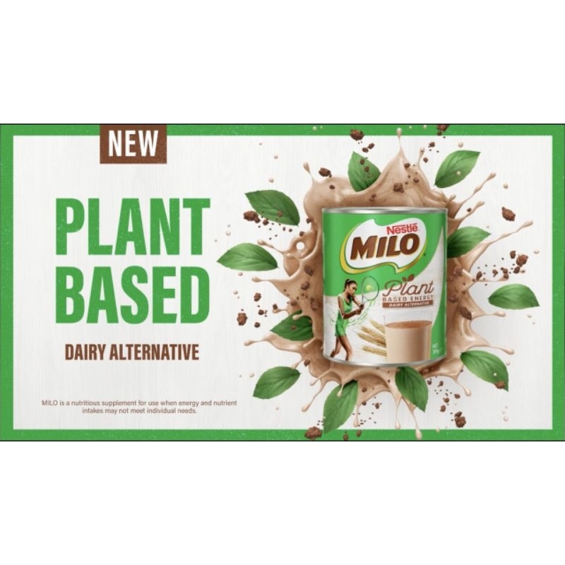 Milo Plant Based Choc Malt Powder Drink 395g (Vegan Friendly, Dairy ...