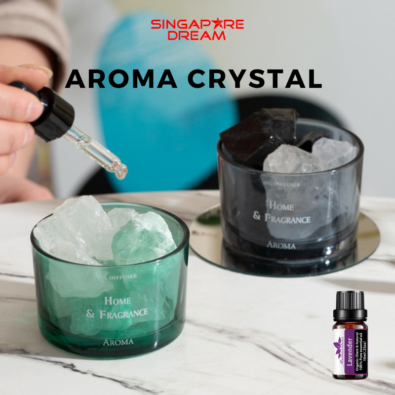 Fireless Aroma Crystal Stone - Natural Crystal Quartz Stone Essential ...