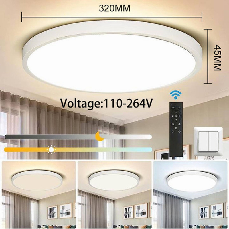 📢Dimming Led Ceiling Light With Remote Control RGB Modern Ceiling Lamp ...
