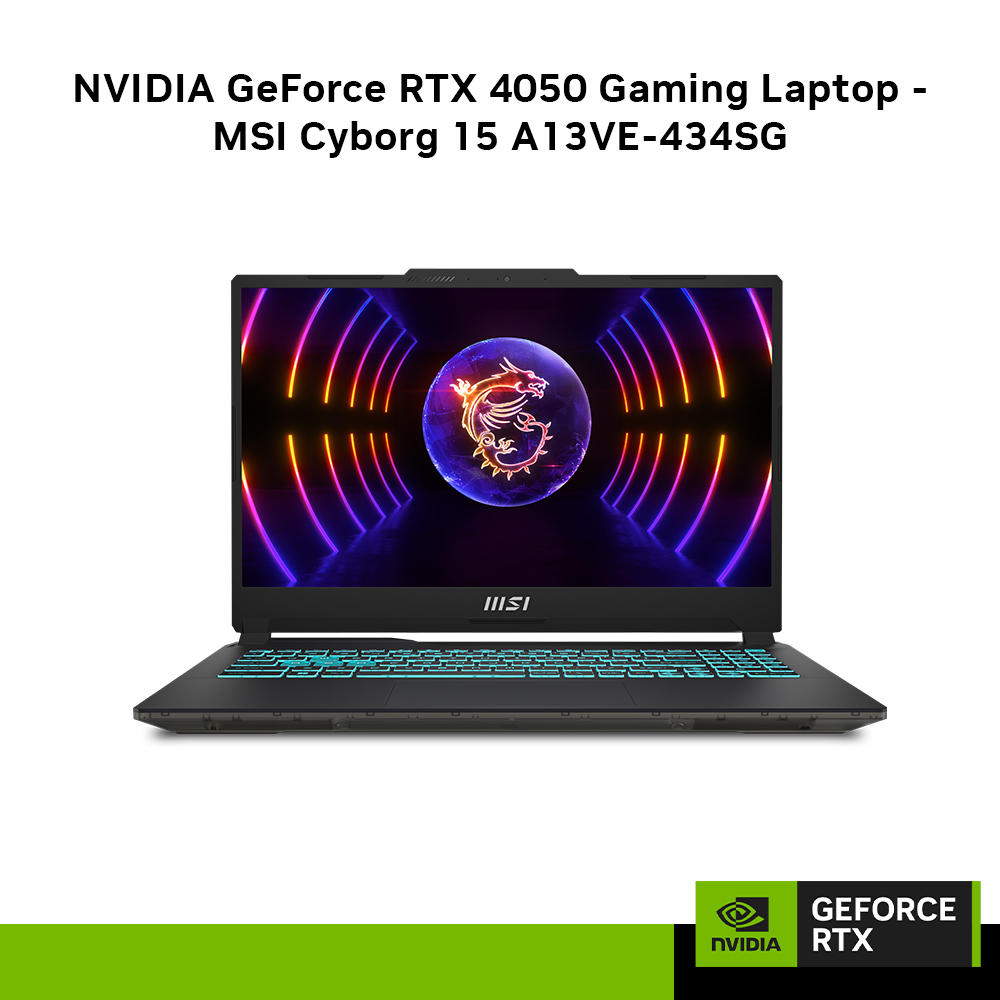 NVIDIA GeForce RTX 4050 Gaming Laptop -MSI Cyborg 15 A13VE-434SG 9S7 ...