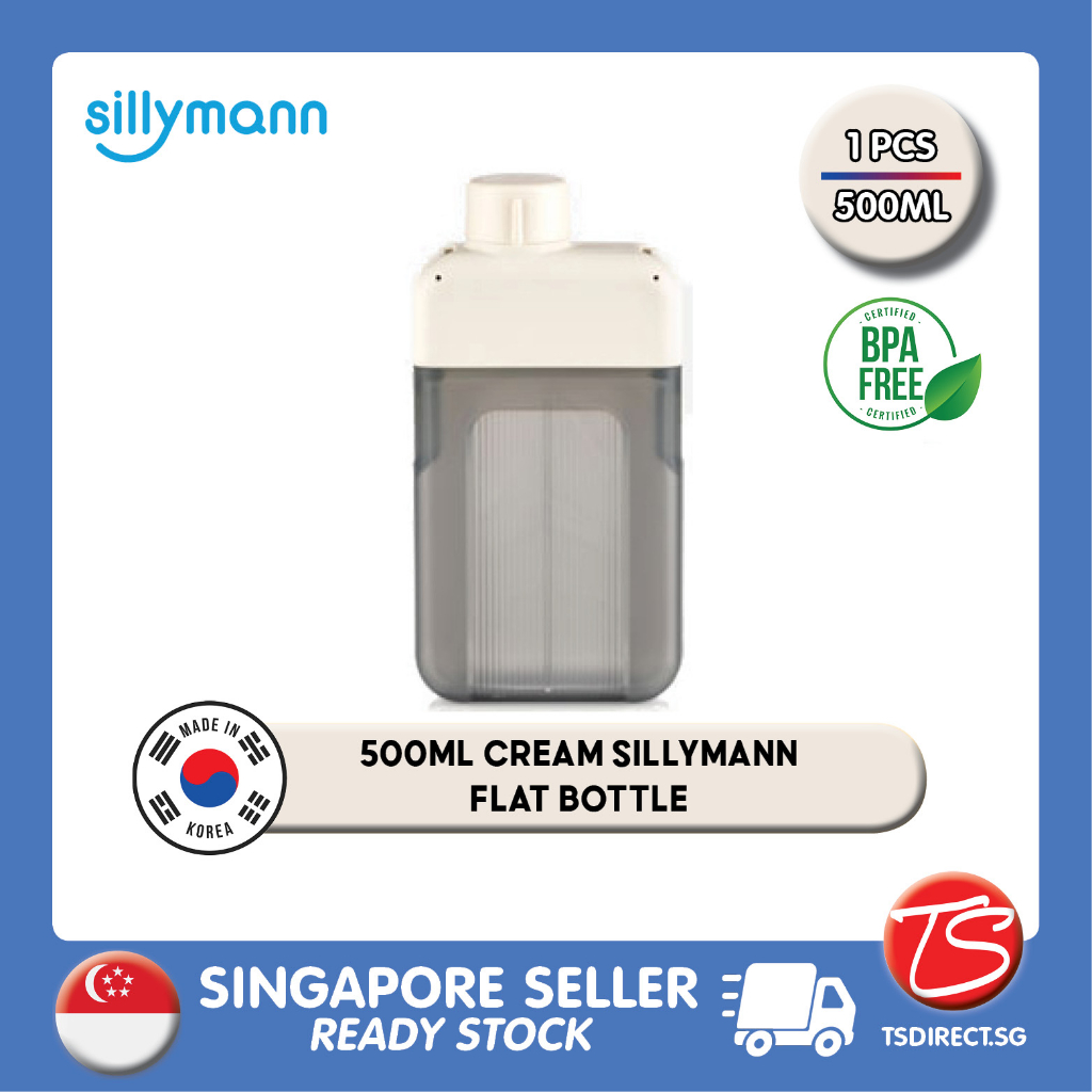 🇰🇷 Made In Korea 🇰🇷 Sillymann Slim Flat Bottle with Pouch | 300ml 500ml | PP Platinum Silicone ...