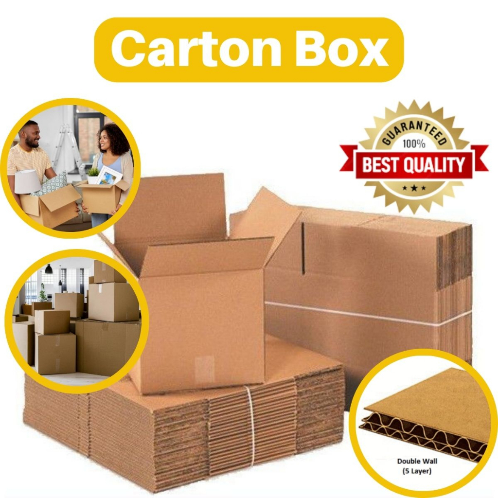 Double Wall Corrugated Carton Box ( 10pcs per Bundle ) | Shopee Singapore