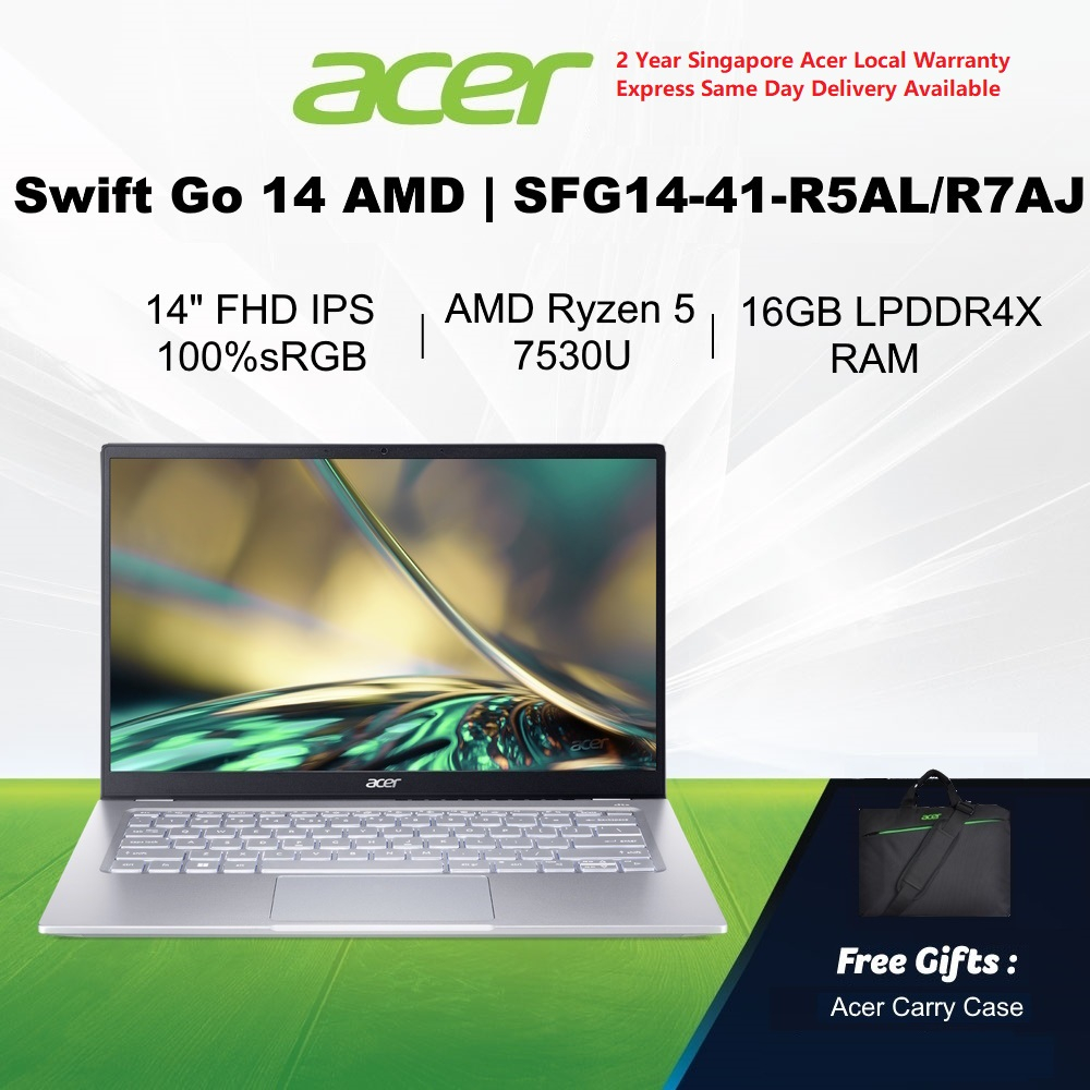 Acer Swift Go 14 AMD | SFG14-41-R5AL | 14-Inch FHD IPS | [AMD Ryzen 5 ... Acer Swift Go 14 AMD | SFG14-41-R5AL | 14-Inch FHD IPS | [AMD Ryzen 5 ...