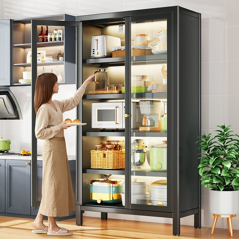 Kitchen Cabinet Removable Storage Rack with Door Multifunctional ...
