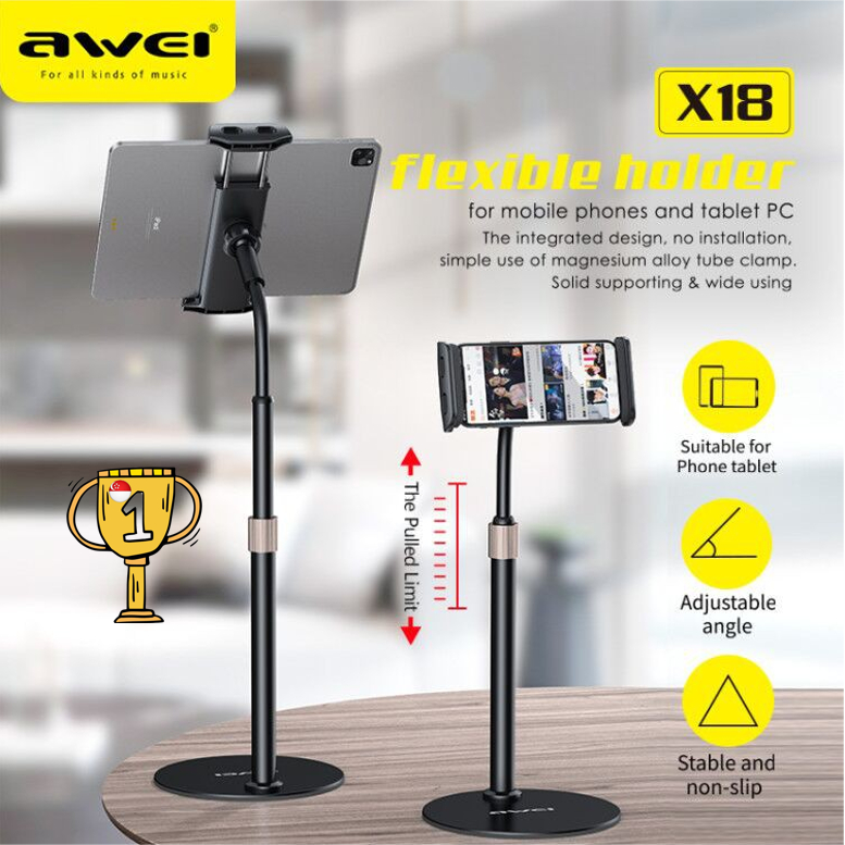 AWEI WEKOME Mobile phone Desktop Stand Table Mount Cell Phone Selfie ...