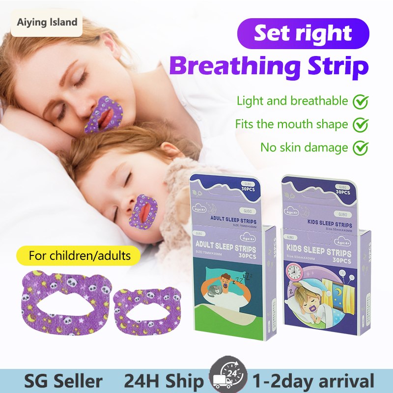 【SG】30Pcs/Box Mouth Tape Sleeping Adult / Children Mouth Breathing Tape Snore Stopper Mouth ...